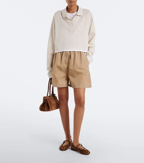 Prada Leopard-print Calf Hair Mary Jane Flats - Brown