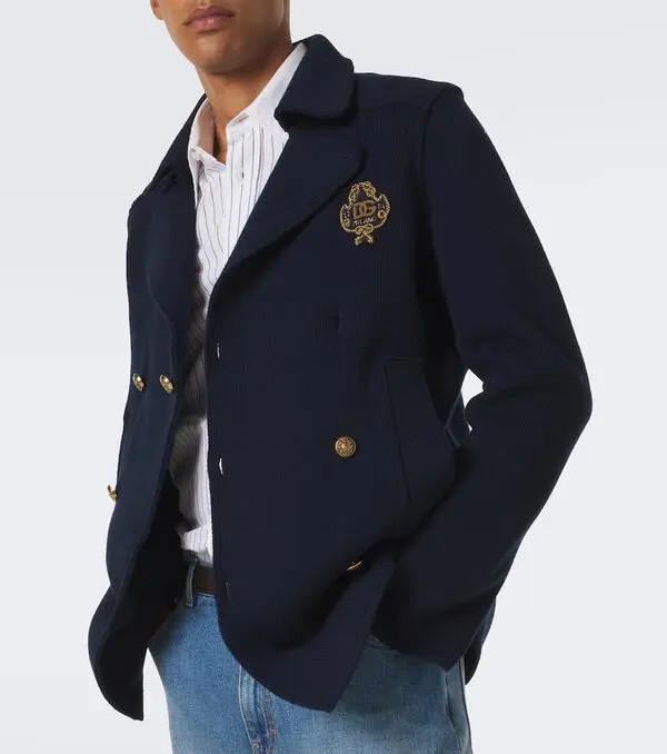 Dolce & Gabbana Dg Knitted Cotton Blazer