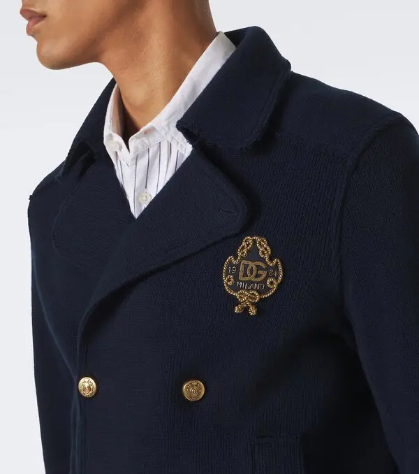 Dolce & Gabbana Dg Knitted Cotton Blazer