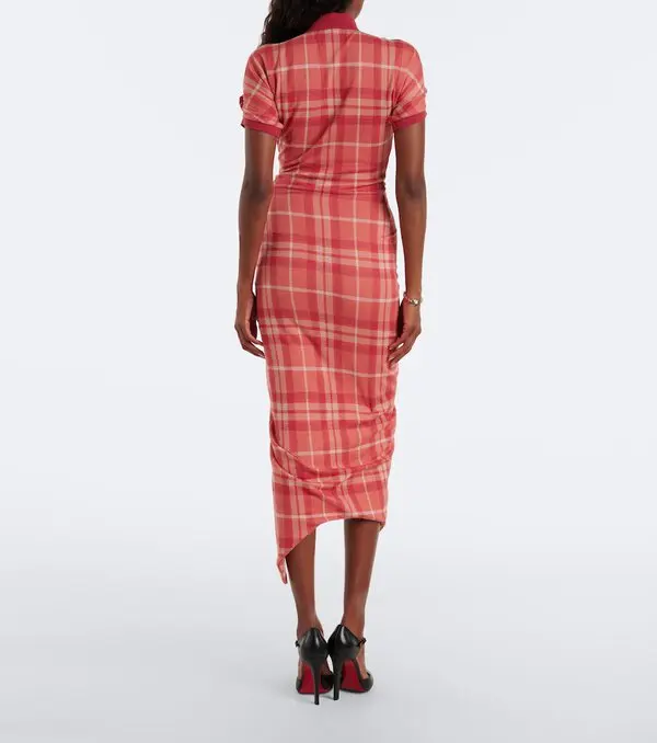 VIVIENNE WESTWOOD Checked Cotton Midi Dress