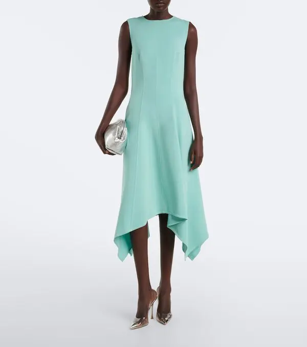 Stella McCartney Draped Asymmetric Midi Dress