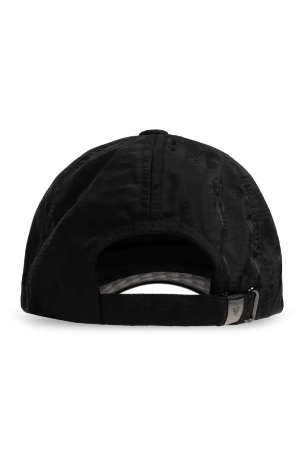 Emporio Armani Baseball Cap With Engraved Logo Plaque