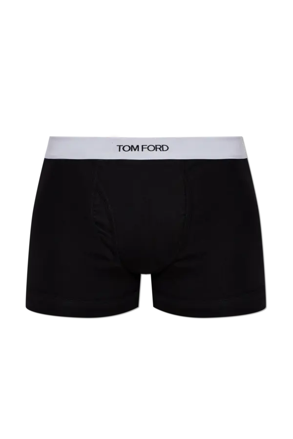 TOM FORD Cotton Boxers With Logo - Black