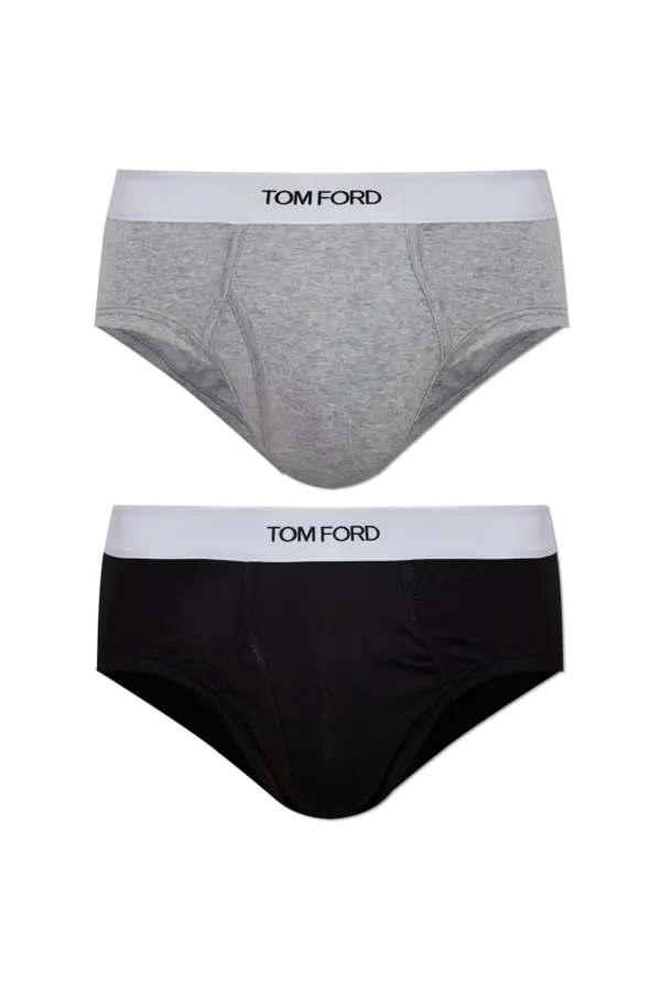 TOM FORD Two-pack Cotton Briefs With Logo Waistband