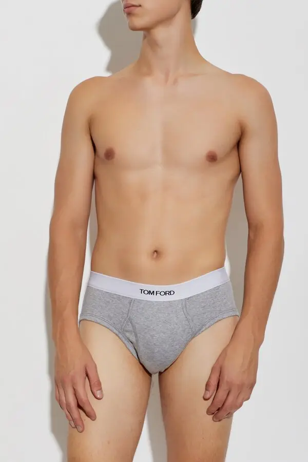 TOM FORD Two-pack Cotton Briefs With Logo Waistband