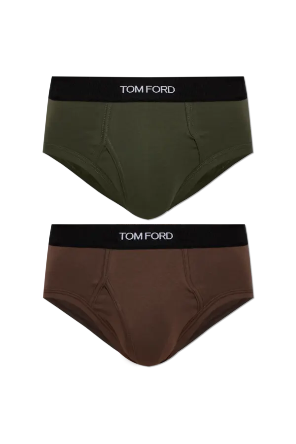 TOM FORD Two-pack Of Cotton Briefs With Logo - Multicolour