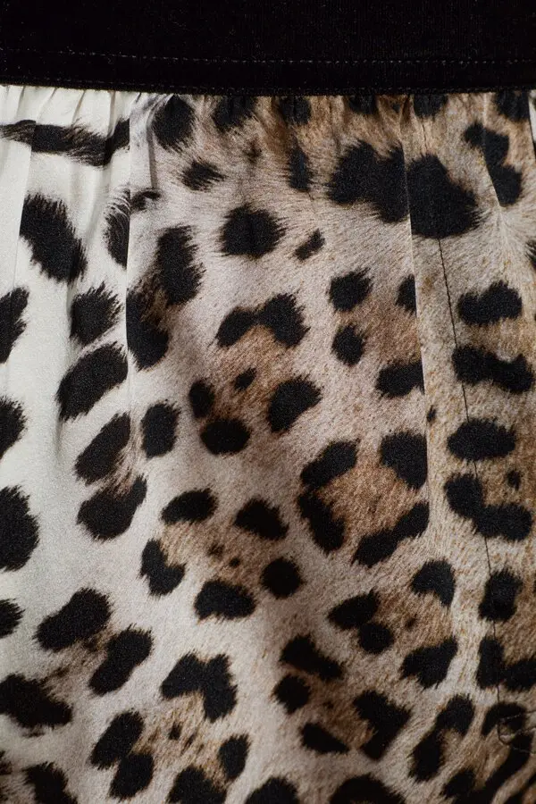 TOM FORD Silk Boxers With Animal Motif - Black