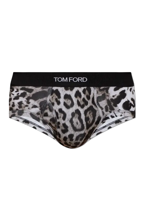 TOM FORD Cotton Briefs With Animal Print Motif
