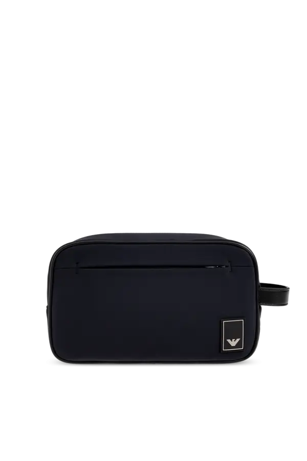 Emporio Armani Cosmetic Bag With Logo Appliqu