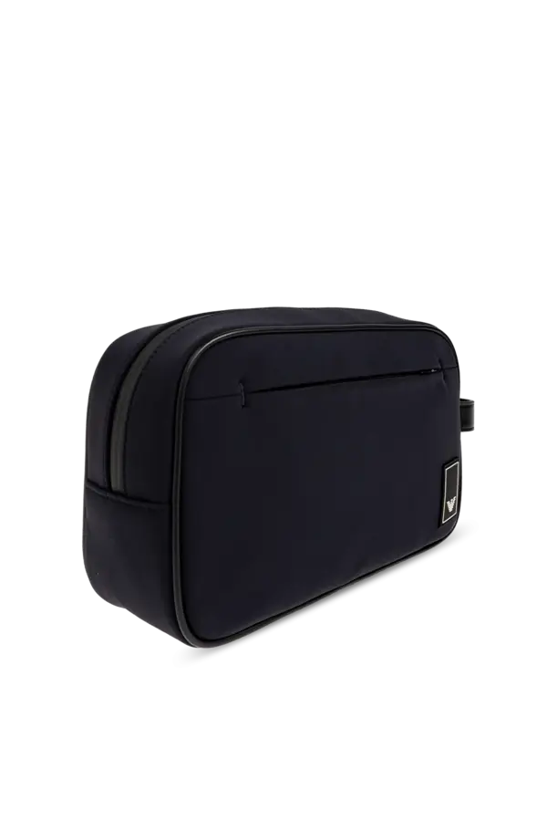 Emporio Armani Cosmetic Bag With Logo Appliqu