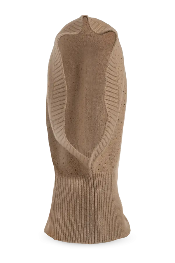 Max Mara Cashmere Hood With Perforated Detail - Beige