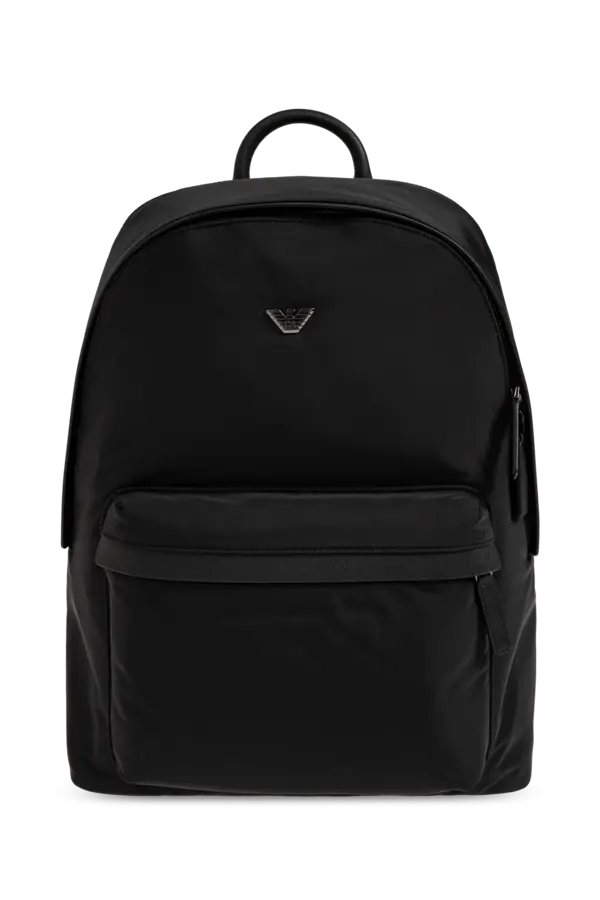 Emporio Armani Logo Backpack - Black