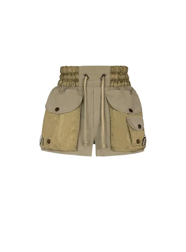 Balmain Cotton Twill Utility Shorts