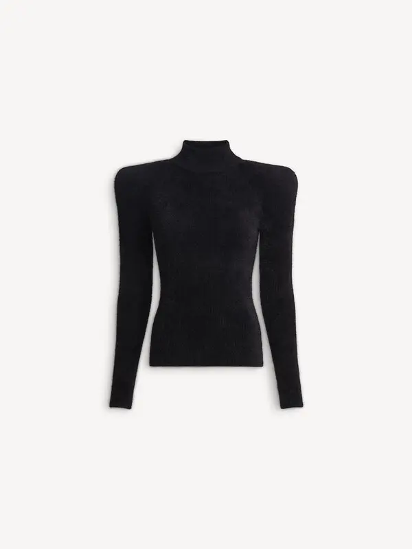Balmain Fluffy Ribbed Knit Jumper