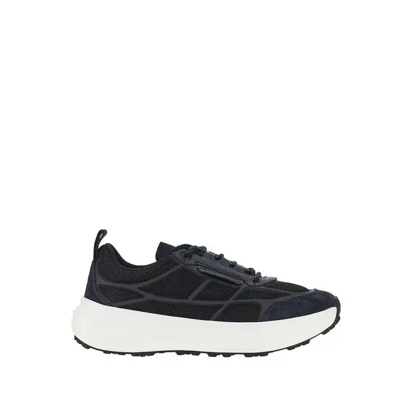 Emporio Armani Mesh Sneakers With Suede Accents