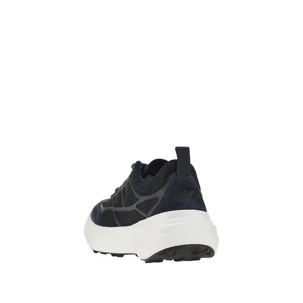 Emporio Armani Mesh Sneakers With Suede Accents