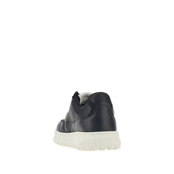 Emporio Armani Leather Sneakers With Side Logo
