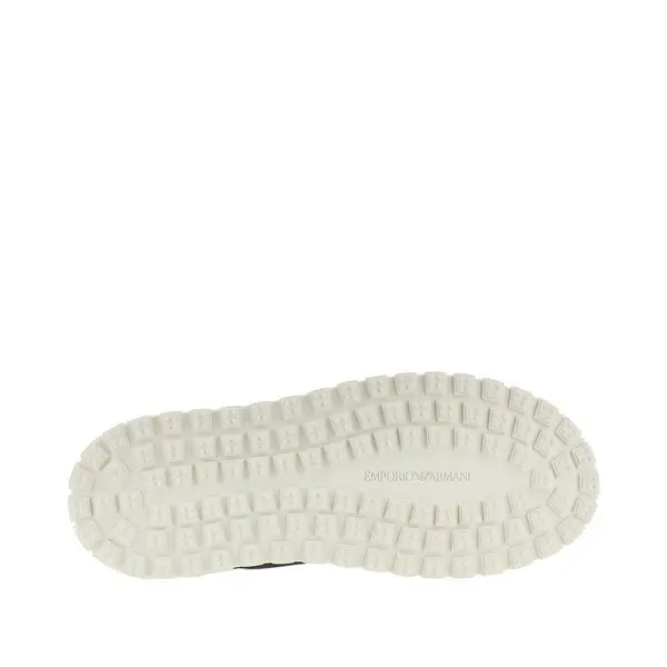 Emporio Armani Leather Sneakers With Side Logo