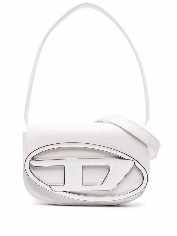DIESEL® 1dr" Leather Shoulder Bag - White