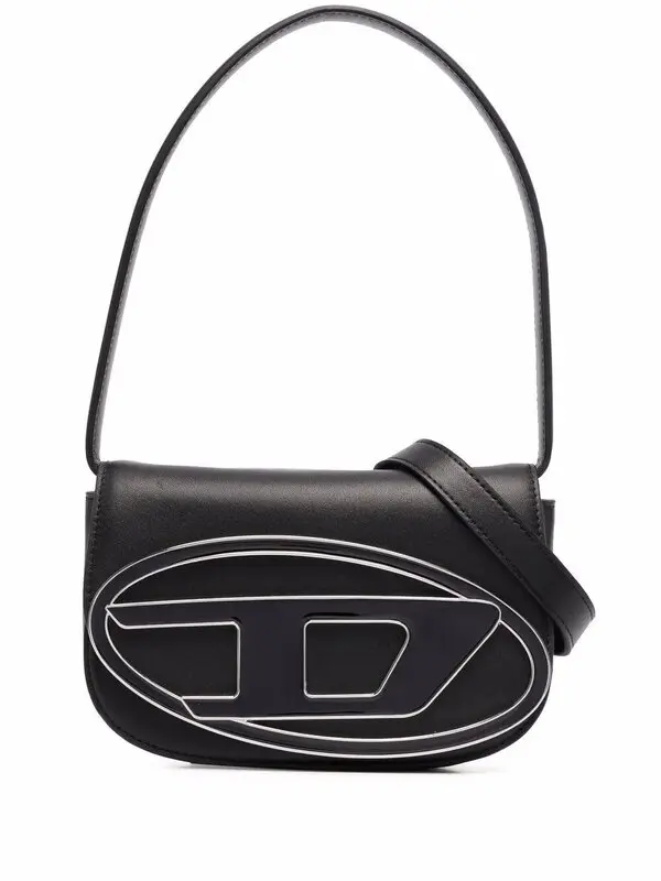 DIESEL® 1dr" Leather Shoulder Bag - Black
