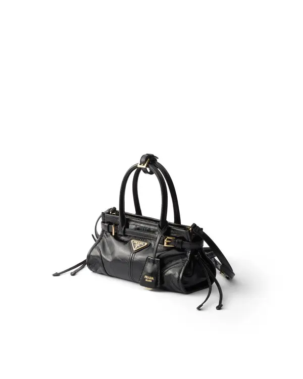 Prada Bonnie Leather Mini Bag - Black