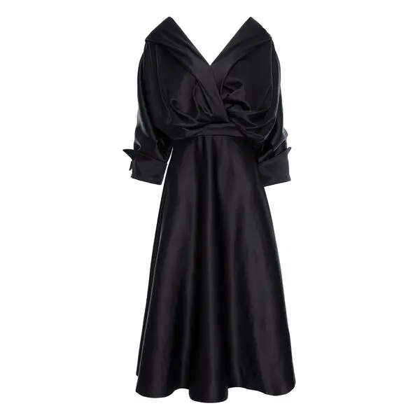 ACOB À PORTER Draped Flare Midi Dress