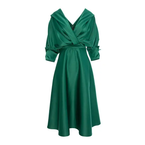 ACOB À PORTER Draped Flare Midi Dress