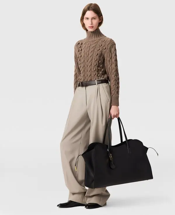 Stella McCartney Textured Cable Knit Turtleneck Jumper