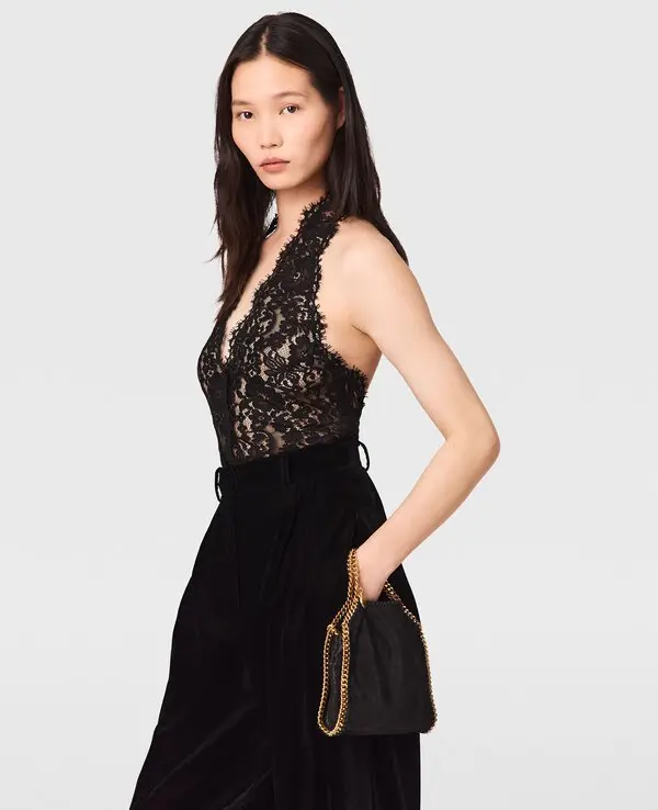 Stella McCartney Halterneck Lace Top - Black