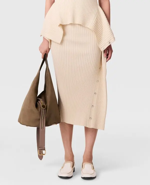 Stella McCartney Textured Knit Midi Skirt - Ivory