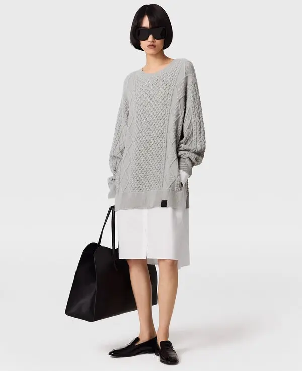Stella McCartney Hybrid Knit Shirt Jumper Dress - 1464