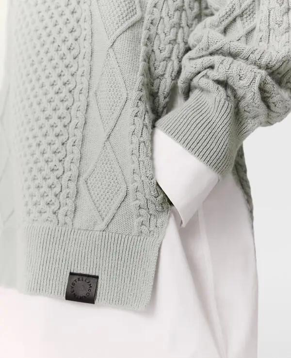 Stella McCartney Hybrid Knit Shirt Jumper Dress - 1464