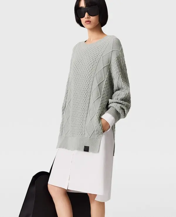 Stella McCartney Hybrid Knit Shirt Jumper Dress - 1464