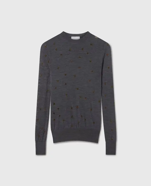 Stella McCartney Polka Dot Knit Jumper - Grey