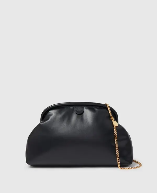 Stella McCartney Falabella Padded Soft Clutch - Black