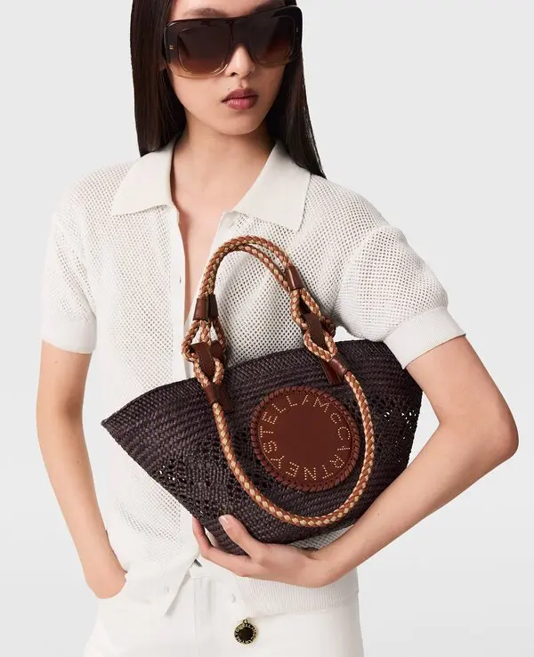 Stella McCartney Logo Small Rope Basket Bag
