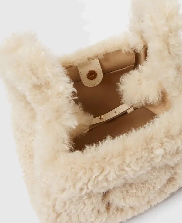 Stella McCartney Logo Double Shoulder Bag - Cream