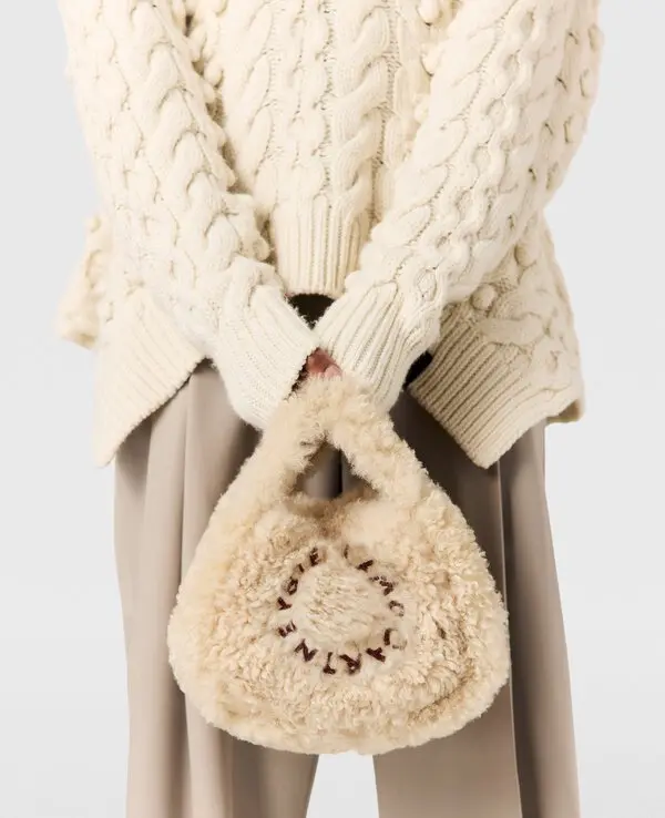Stella McCartney Logo Double Shoulder Bag - Cream