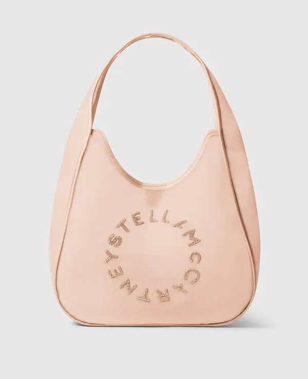 Stella McCartney Logo Mesh Large Hobo Bag - Blush