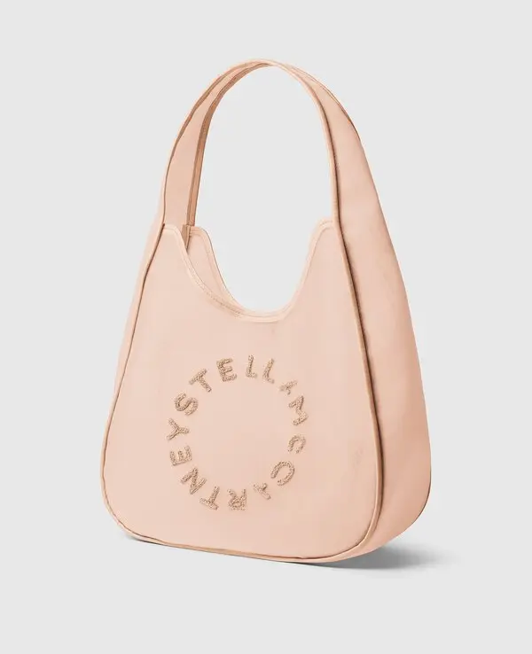 Stella McCartney Logo Mesh Large Hobo Bag - Blush