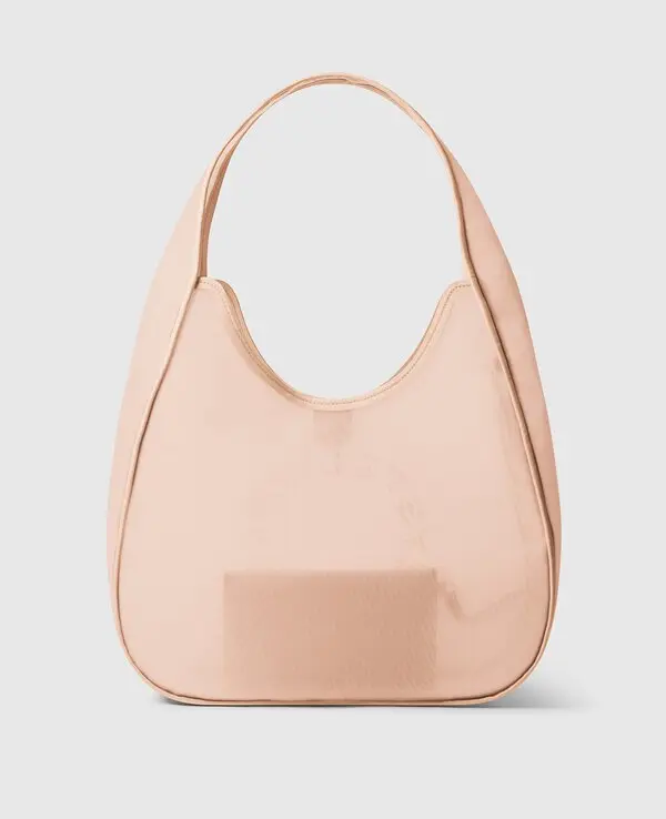 Stella McCartney Logo Mesh Large Hobo Bag - Blush