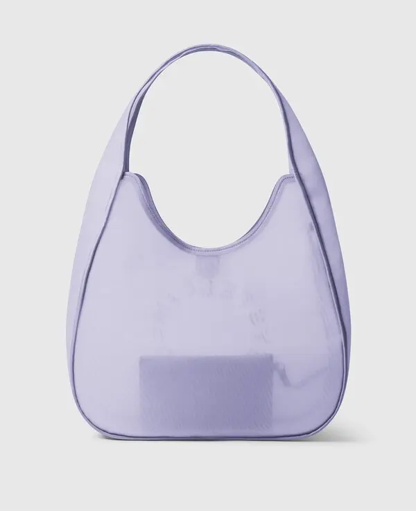 Stella McCartney Logo Mesh Large Hobo Bag - Grape