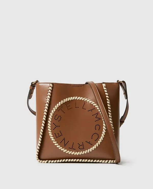 Stella McCartney Raffia Trim Crossbody Bag