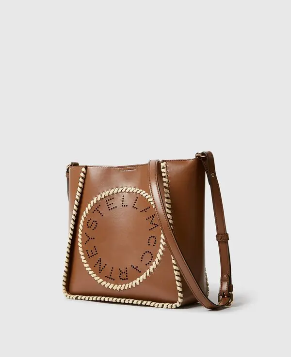 Stella McCartney Raffia Trim Crossbody Bag
