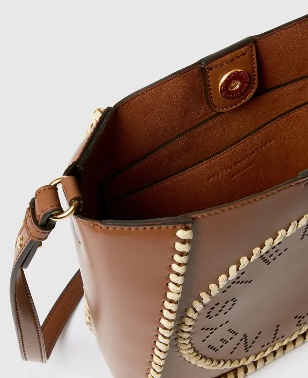Stella McCartney Raffia Trim Crossbody Bag