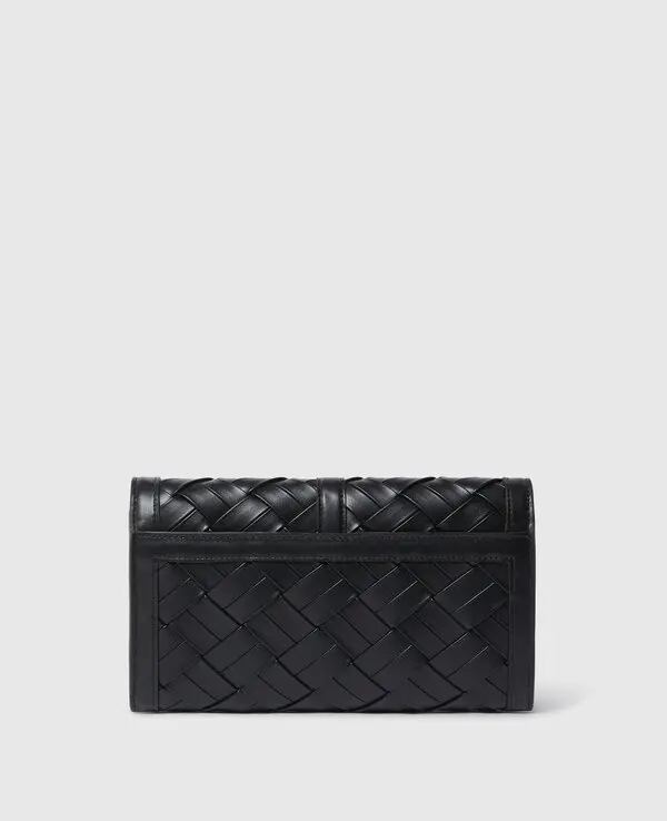 Stella McCartney Ryder Woven Wallet With Strap - Black