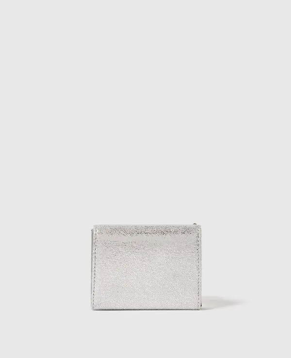 Stella McCartney Falabella Metallic Tri-fold Wallet - Silver