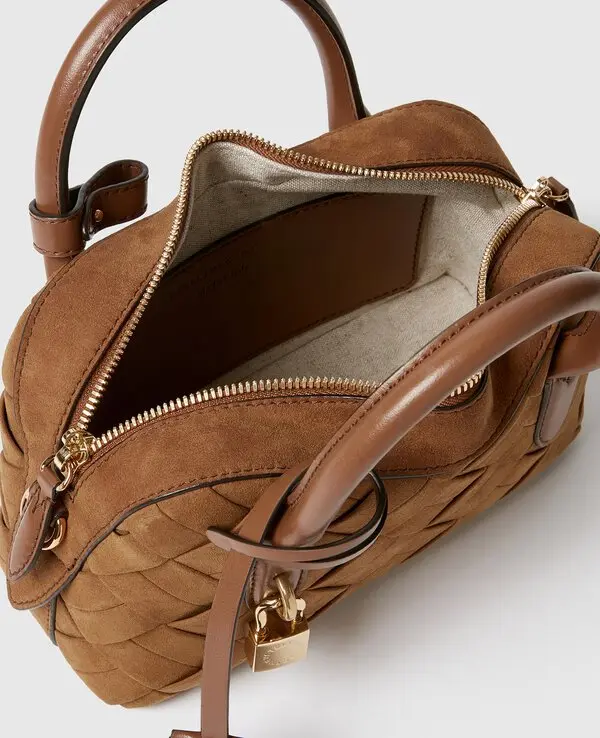 Stella McCartney Ryder Woven Suede-effect Crossbody Bag