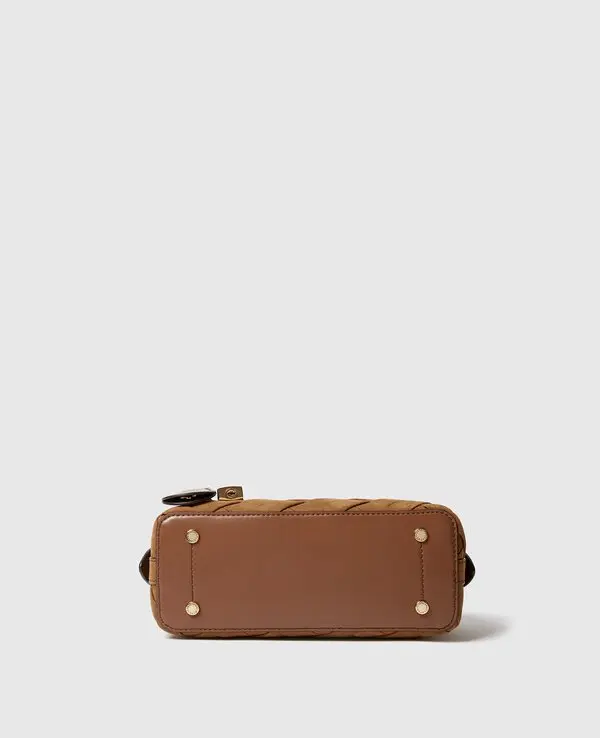 Stella McCartney Ryder Woven Suede-effect Crossbody Bag
