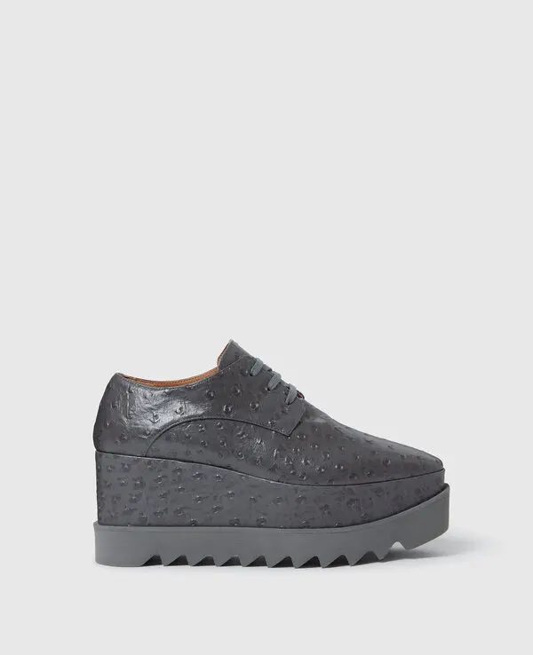 Stella McCartney Elyse Ostrich Platform Shoes